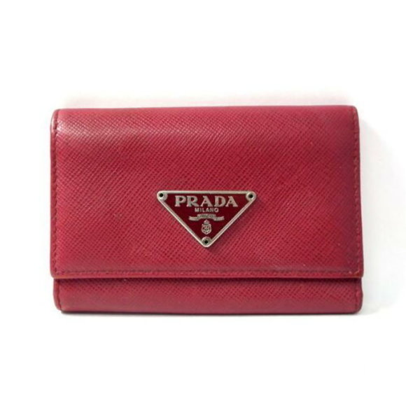 Prada | Bags | Prada Key Case Saffiano Red Leather | Poshmark